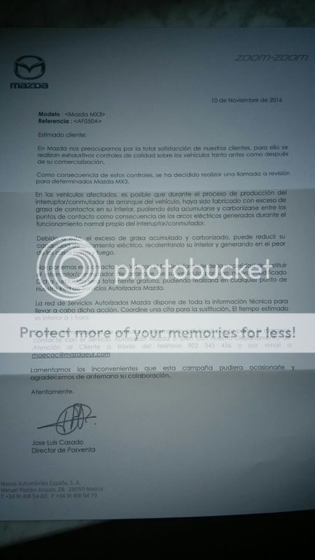 Mazda llama a revisión - Forocoches