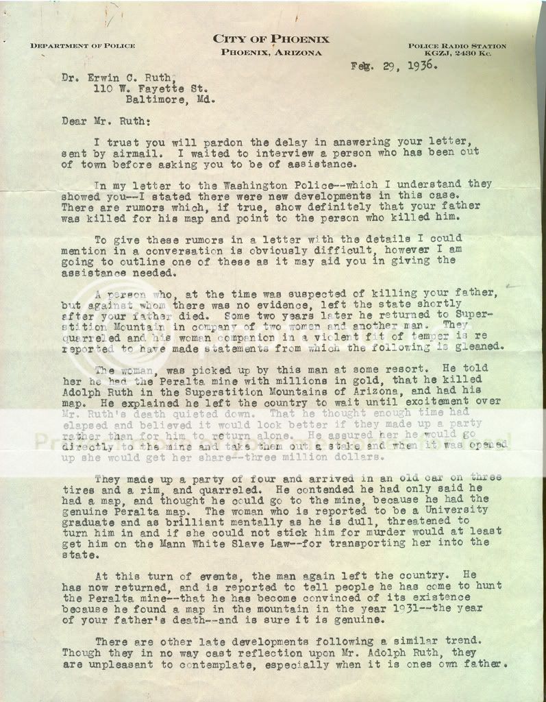 The Dan Jones-Erwin Ruth Letters - Lost Dutchman Goldmine