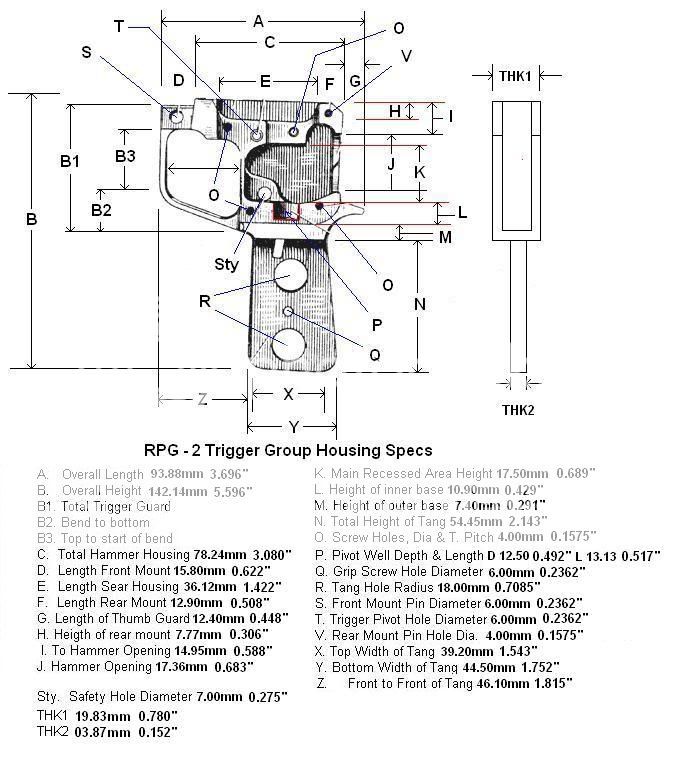 Replica RPG-2 Diagrams & measurements | AK Rifles